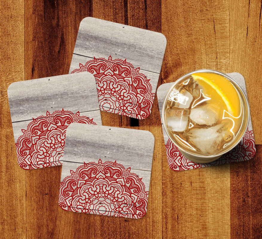Buy Birthday Design Customized Square Shaped Tea & Coffee Coasters ...